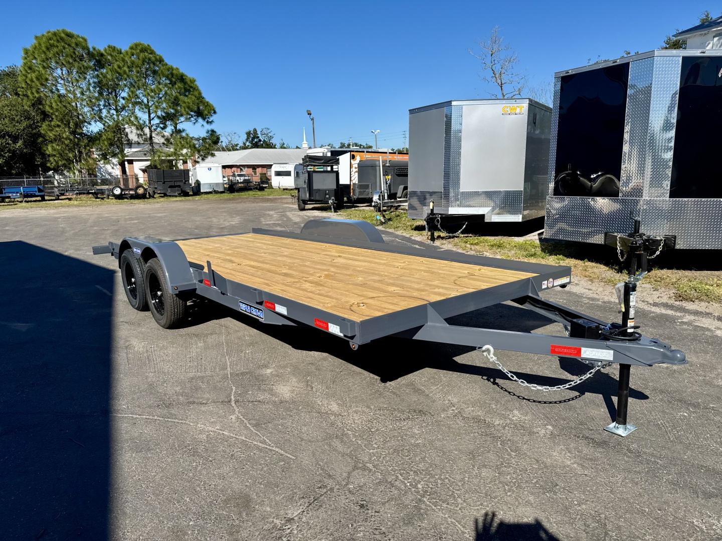New 2026 Triple Crown Trailers 7X18 CAR HAULER 7K P/T WOOD DECK Equipment Trailer for sale in ...